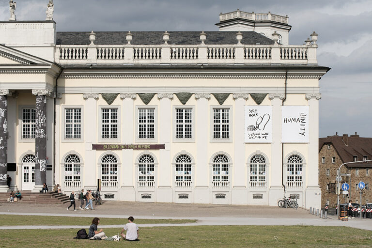 New works on the façade of the Fridericianum by Jatiwangi art Factory ...